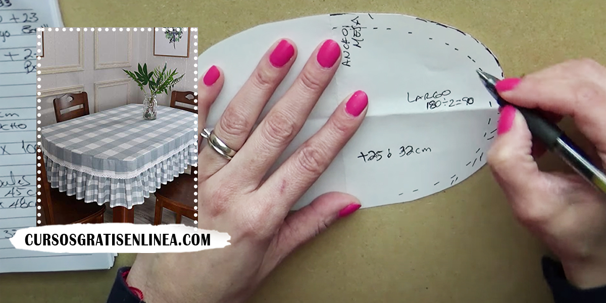 Aprende Hacer Patrón De Mantel Ovalado Para Mesa Paso A Paso